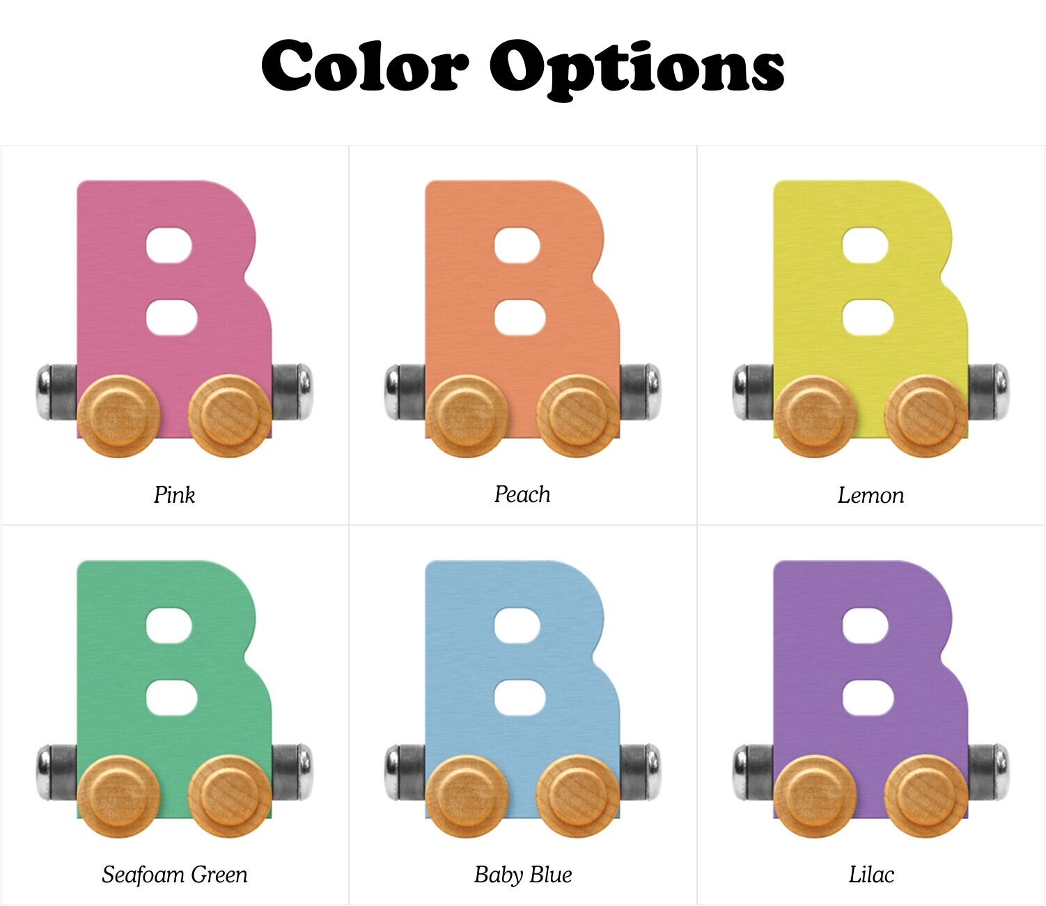 NameTrains Pastel Letter B — Maple Landmark