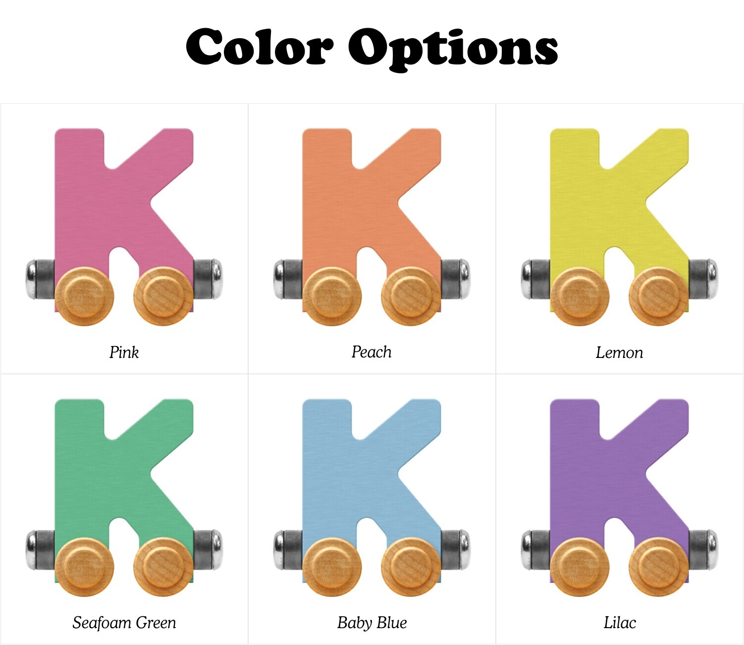 NameTrains Pastel Letter K — Maple Landmark