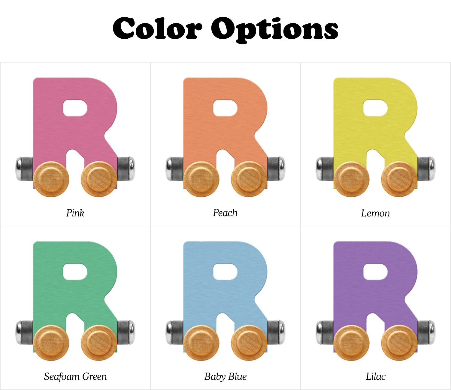 NameTrains Pastel Letter R — Maple Landmark