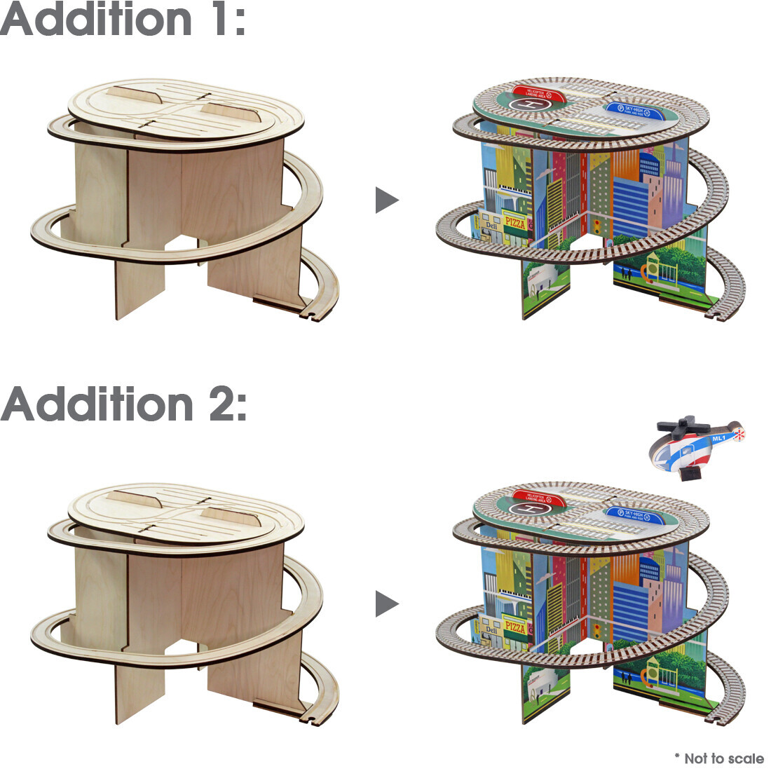 Mountain Spiral Railway, Plain Table Top Spiral — Maple Landmark