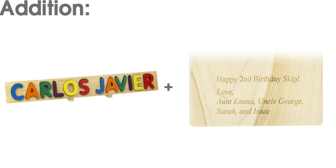 Bright 12-Letter Name Puzzle with Props — Maple Landmark