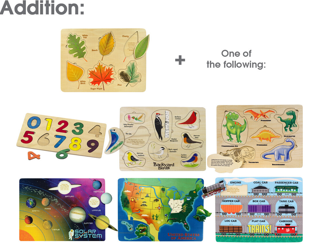 Lift & Learn Leaves Puzzle — Maple Landmark