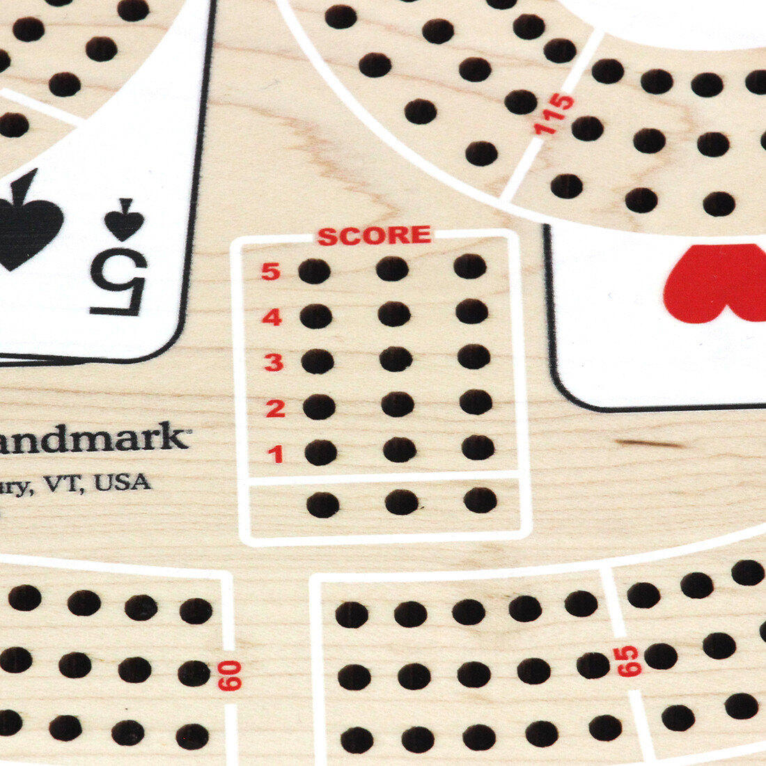 29-Shaped Cribbage — Maple Landmark