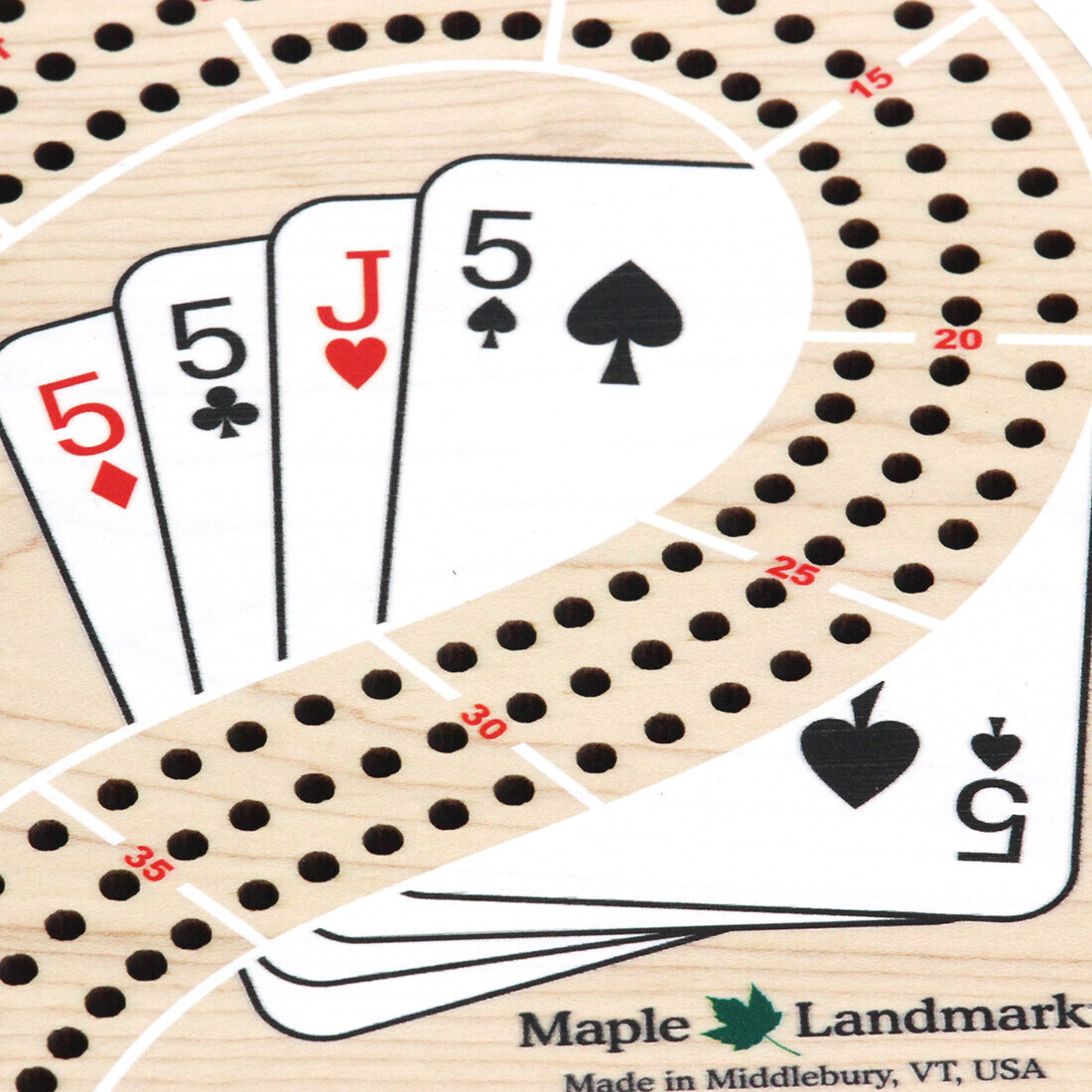 29-Shaped Cribbage — Maple Landmark