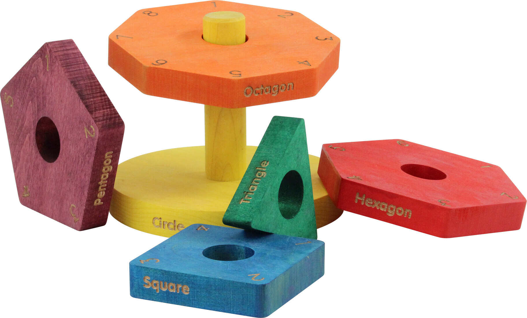 Colored Shape Stacker — Maple Landmark